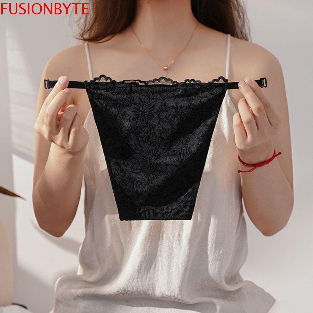 Fusionbyte เกาะอกใส่ห่อหน้าอก,สองชั้นดอกไม้ลูกไม้ดอกไม้ป้องกันแสงสะท้อนด้านบน,คลิปโปร่งใสบน ...