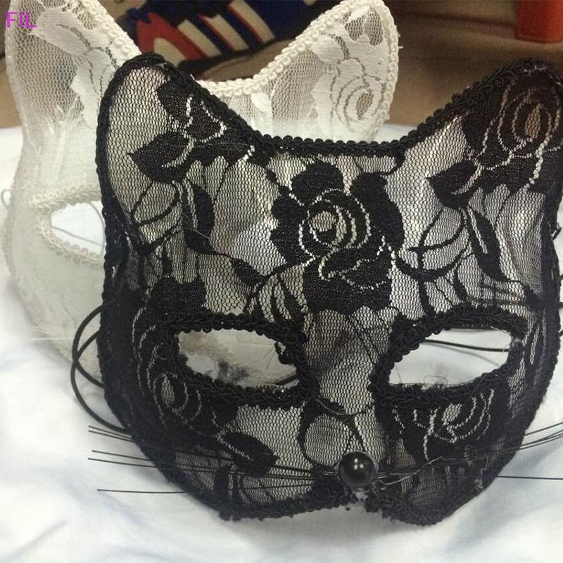 Fil ฮาโลวีนคอสเพลย์ Fox หน้ากากลูกไม้เซ็กซี่ Eye Mask สัตว์หน้ากากครึ่ง ...