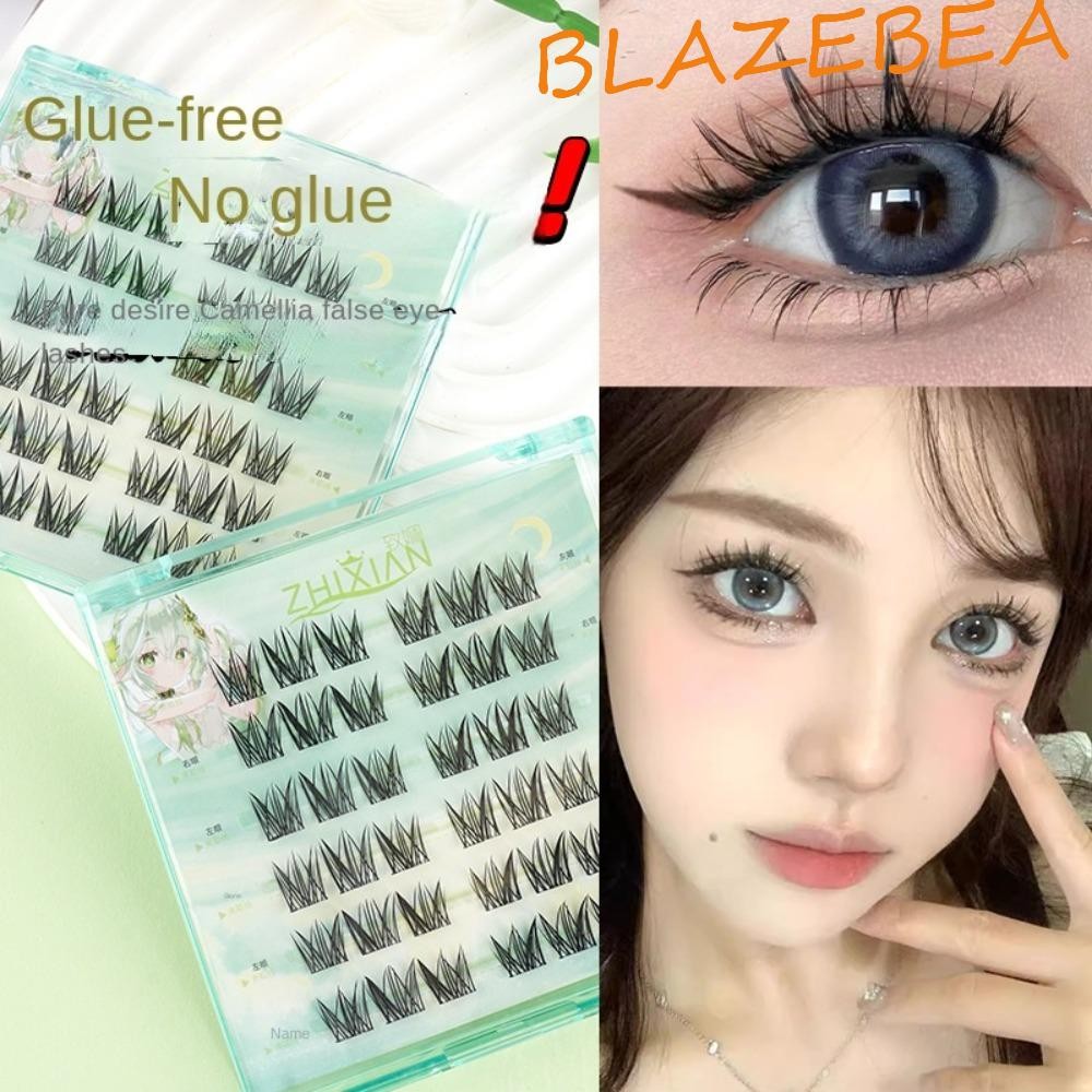 Blazebea กาวฟรี Cluster Eyelashes, Fluffy ส่วนบุคคล Self-กาวขนตาปลอม, Lashes Extension แต่งหน้า ...