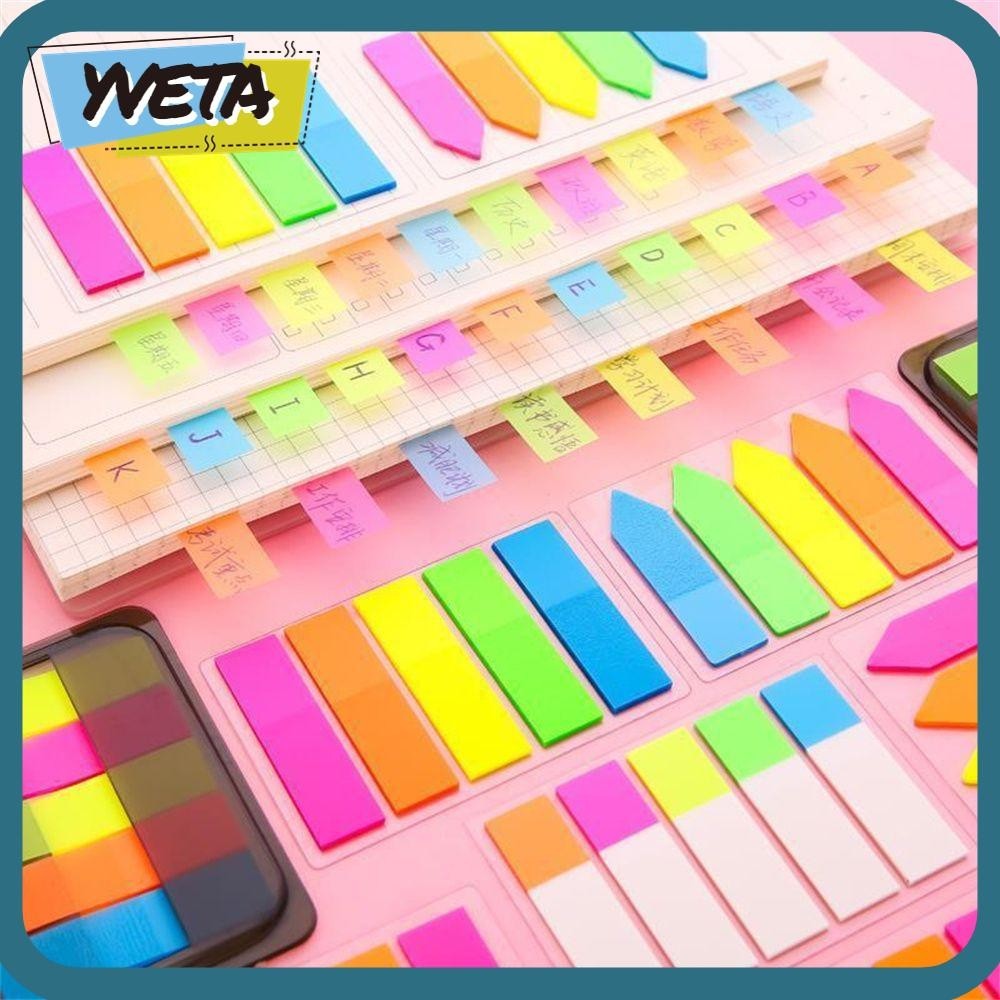 Yveta แผ่นสติกเกอร์ ที่คั่นหนังสือ 100 แผ่น | Shopee Thailand