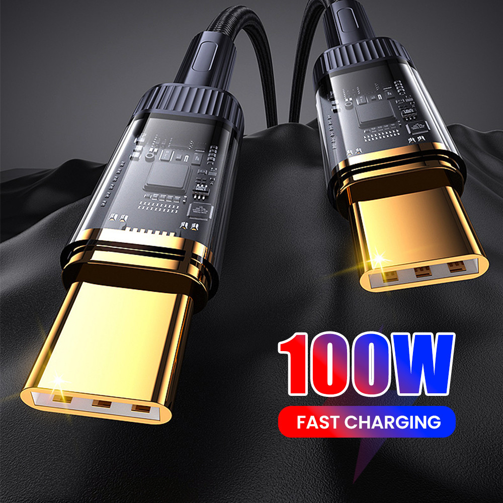 สายชาร์จเร็ว PD100w TYPE-C ไฟส่งข้อมูล สําหรับ xiaomi huawei IP14 | Shopee Thailand
