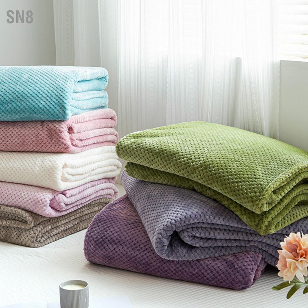 SN8 Cooling ผ้าห่มขนแกะนม Lattice Jacquard ผ้าห่มฤดูร้อนเดี่ยว Nap ผ้า ...