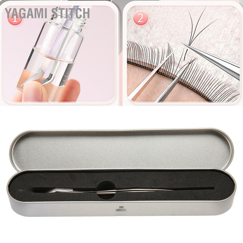 Yagami Stitch 2pcs Eyelash EXTENSION แหนบชุดสแตนเลสปริมาณที่แม่นยำ ...
