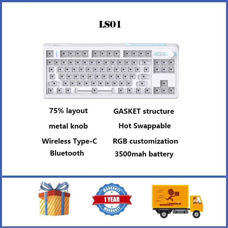 Zuoya LS01 คีย์บอร์ดเมคคานิคอลไร้สาย RGB แบบเปลี่ยนสีได้ | Shopee Thailand