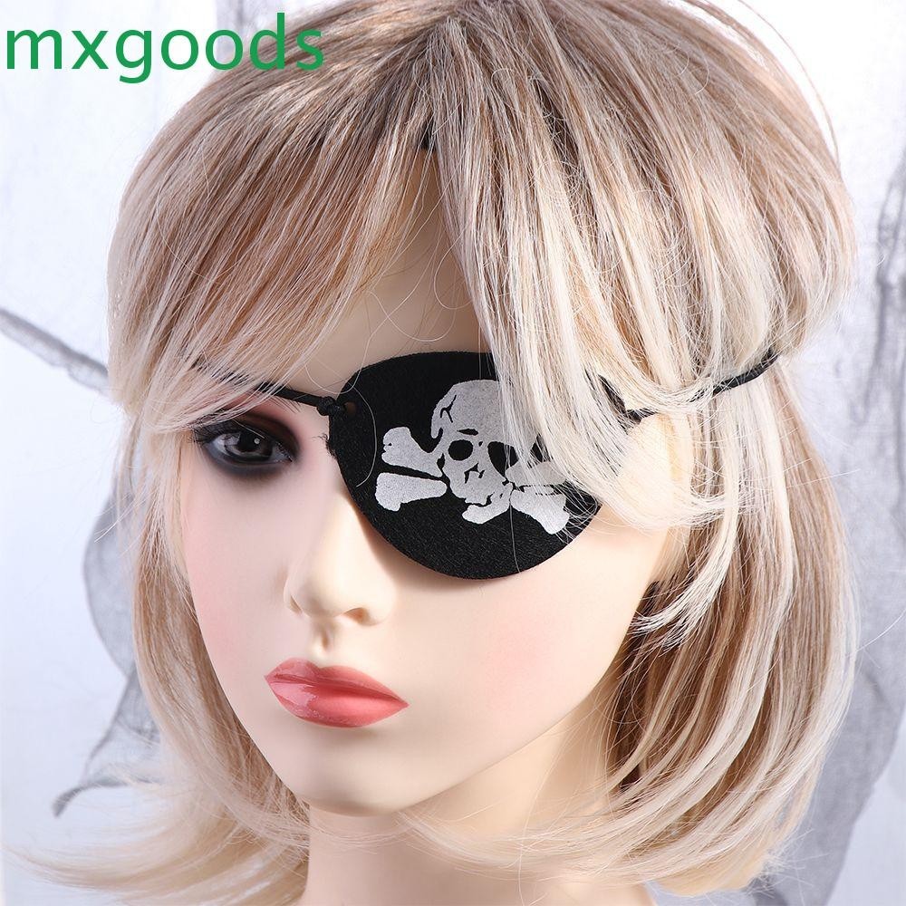 Mxgoods หน้ากากปิดตา หัวกะโหลก หน้ากากโจรสลัด สีขาว/ดํา หน้ากากคอสเพลย์ ของเล่นเด็ก หน้ากากอีสเต ...