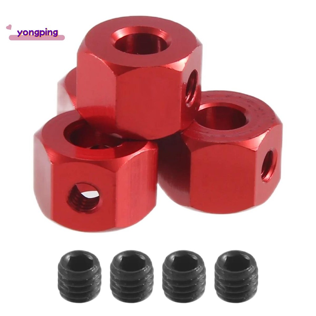 4pcs 5 มม.ถึง 12 มม.โลหะ Combiner ล้อ Hub Hex อะแดปเตอร์สําหรับ D12 C14 ...