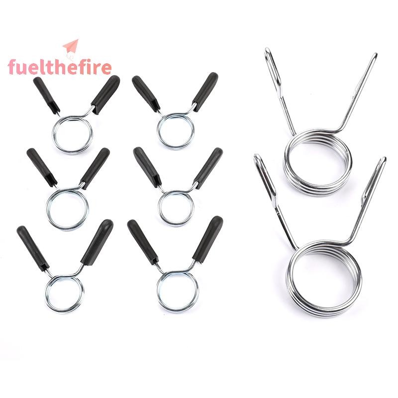 [Feel] 1 คู่ Barbell Clamp Spring Clips Gym Weight Dumbbell Lock ...
