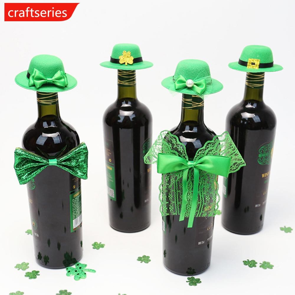 Craftseries Irish Party ฉากตกแต่ง Props Saint Patrick ขวดไวน์ตกแต่งสี ...