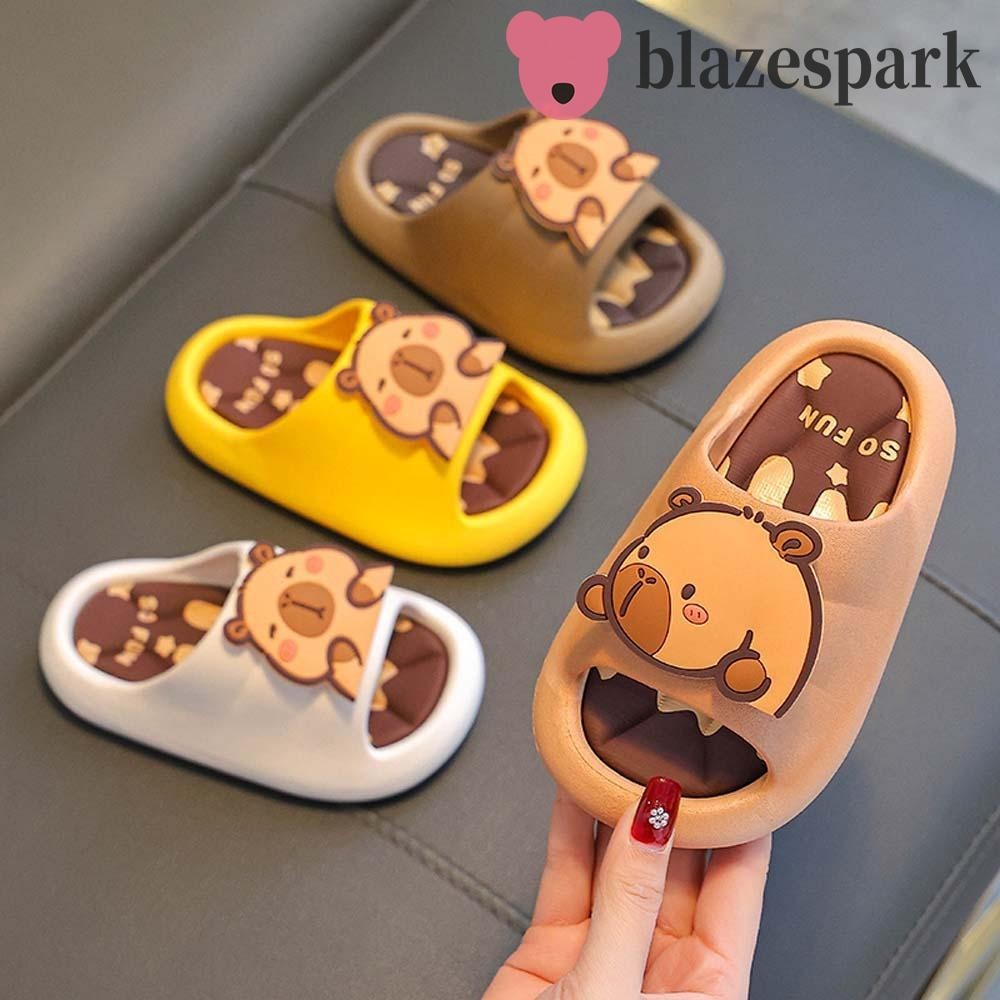 Blazespark รองเท้าแตะ Capybara น่ารัก, PVC Anti-slip การ์ตูนสัตว์รองเท้าแตะ, รองเท้าแตะเด็กหนา ...