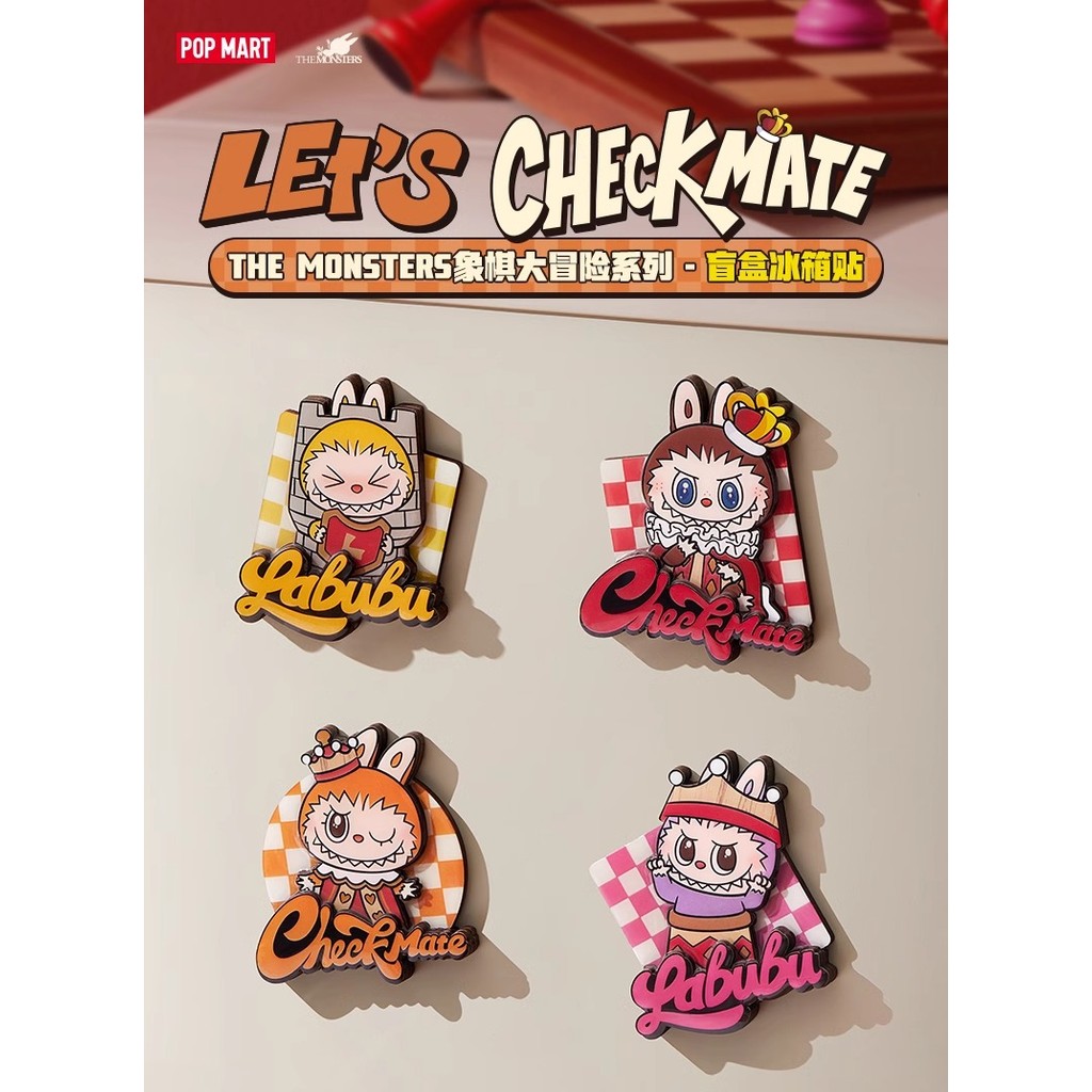 [คลังสินค้าพร้อม] Popmart LABUBU Chess Adventure Series ตู้เย็น Magnet ...