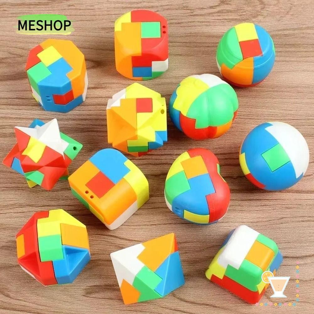 Me Puzzle Luban Lock, Antistress พลาสติก Luban Puzzle Magic, การ์ตูน ...