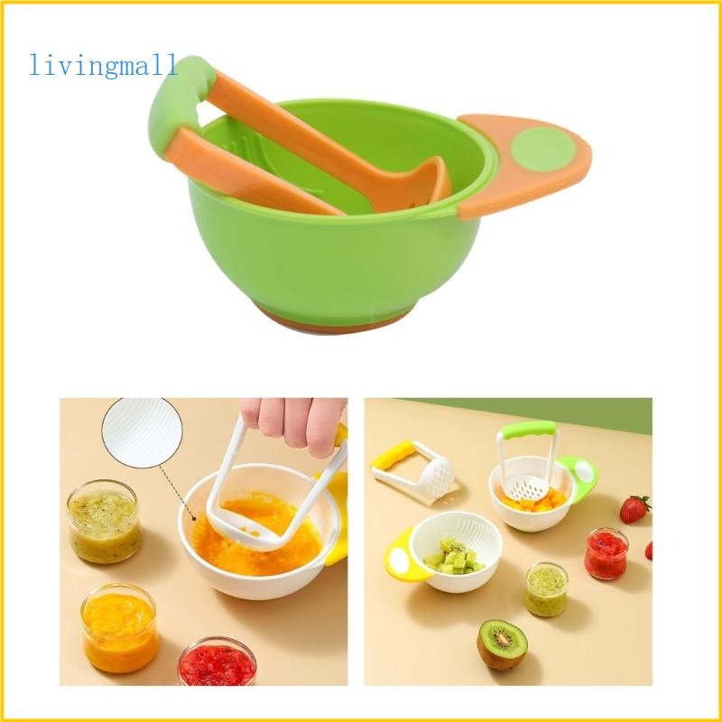 Livi ชามบดพร้อมที่จับชาม Masher Bowl Mill Bowl ผัก Puree Masher Bowl ...