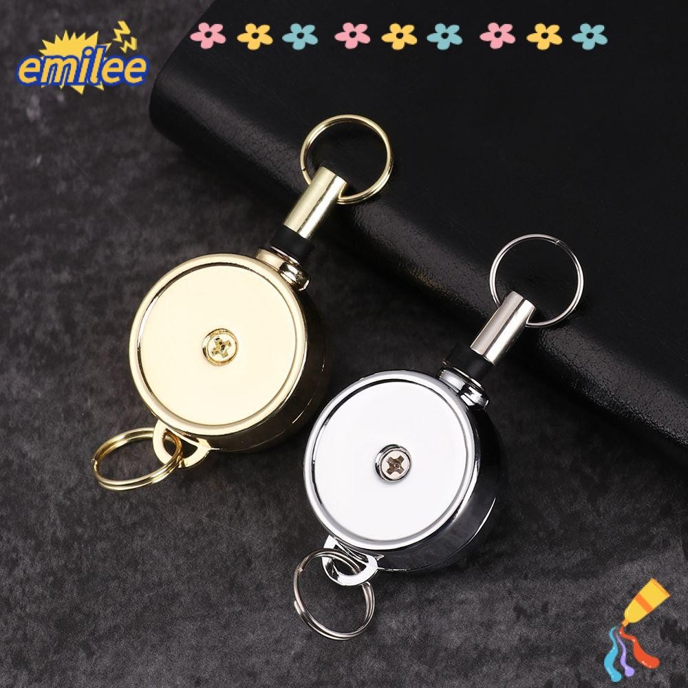 Emilee 1/2/4pcs ID Card Badge ผู้ถือแบบพกพาร้อน Retractable Reel ตกปลา ...