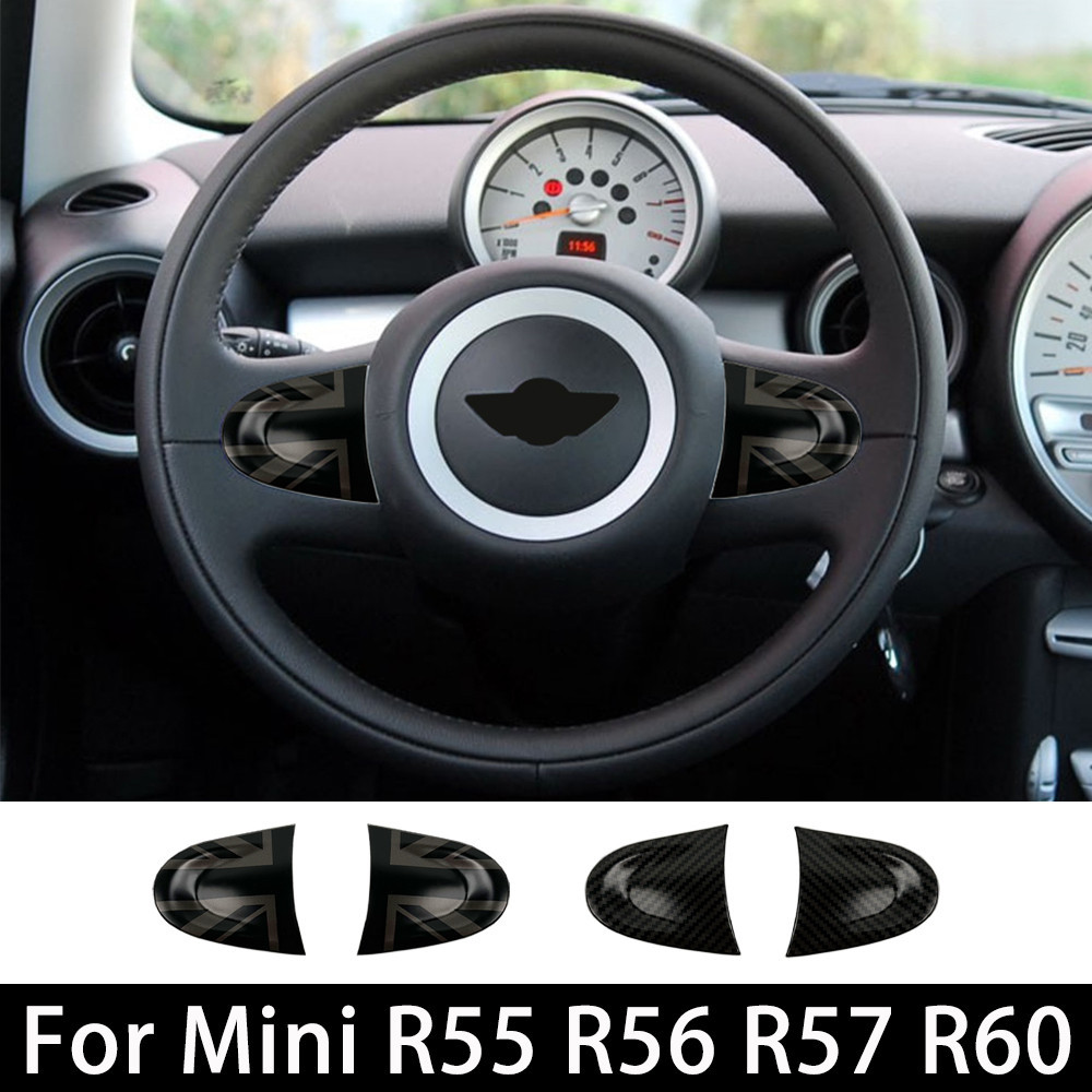 สําหรับ Mini R55 R56 R57 R60 Countryman รถพวงมาลัยแผงปุ่มสติกเกอร์จัด ...