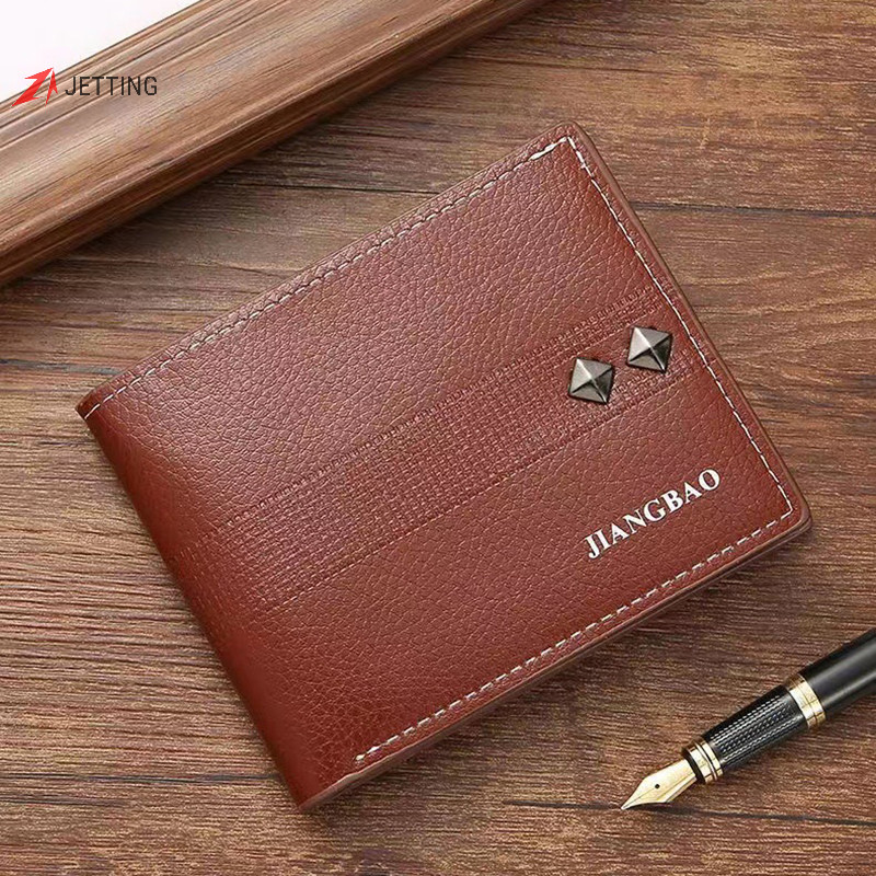 Jtth กระเป๋าสตางค์ ใบสั้น หนัง PU สไตล์วินเทจ สําหรับผู้ชาย JTT ...