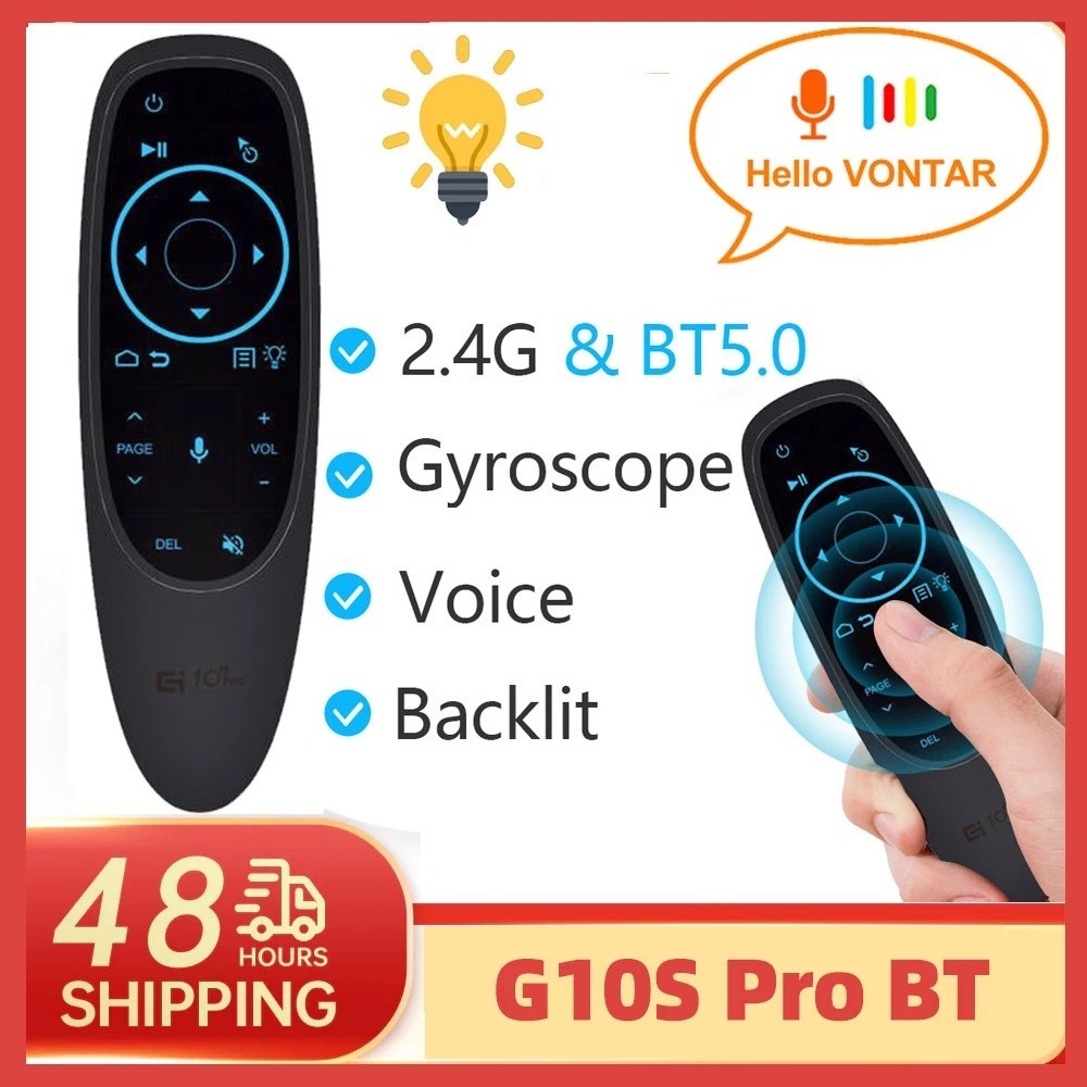 G10S Pro BT Air Mouse Backlit เสียงรีโมทคอนโทรลไร้สาย Google player IR ...