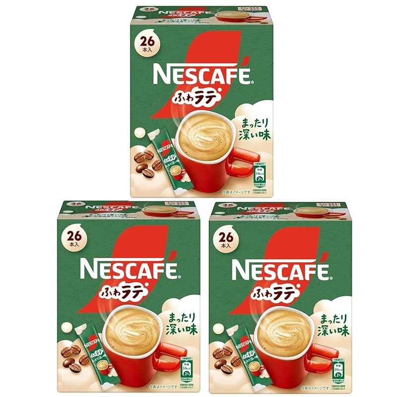 Ships from Japan.Nescafe Fuwa Latte Mellow Deep Taste 26 x 3 boxes ...