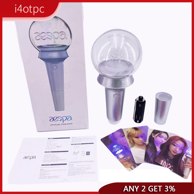 I4otpc Aespa แท่งไฟกระพริบ พร้อมโฟโต้การ์ด เรืองแสงในที่มืด แฟนเชียร์ แท่งไฟ อุปกรณ์งานเลี้ยง ...