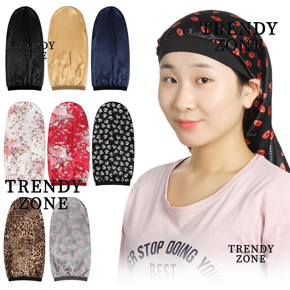 Trendyzone หมวกคลุมผม ผ้าซาติน ยืดหยุ่น สําหรับนอนหลับ | Shopee Thailand