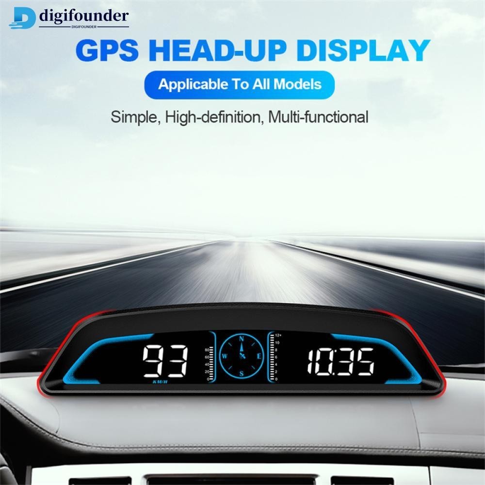 Digifounder เครื่องวัดความเร็วรถยนต์ GPS HUD Heads Up Display Smart ...