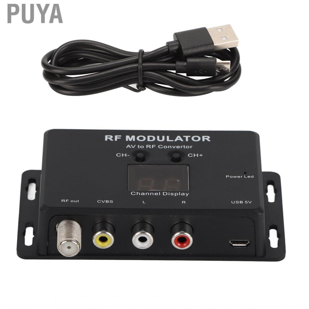 Puya RF Modulator Professional PAL NTSC 21 Channel AV To Convertor For ...