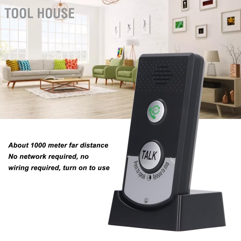 Tool House 2 WAY Voice Intercom Super Long Range Wireless ...