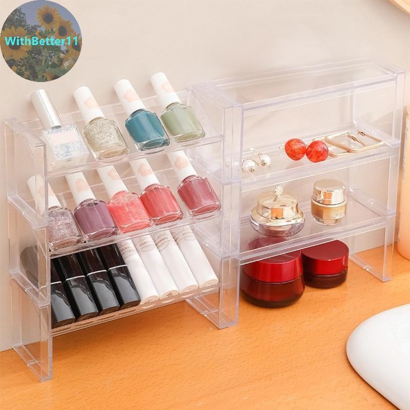 Better Multifunction Clear Nail Polish Rack เครื่องสําอางค์ขาตั้งจอแสดง ...