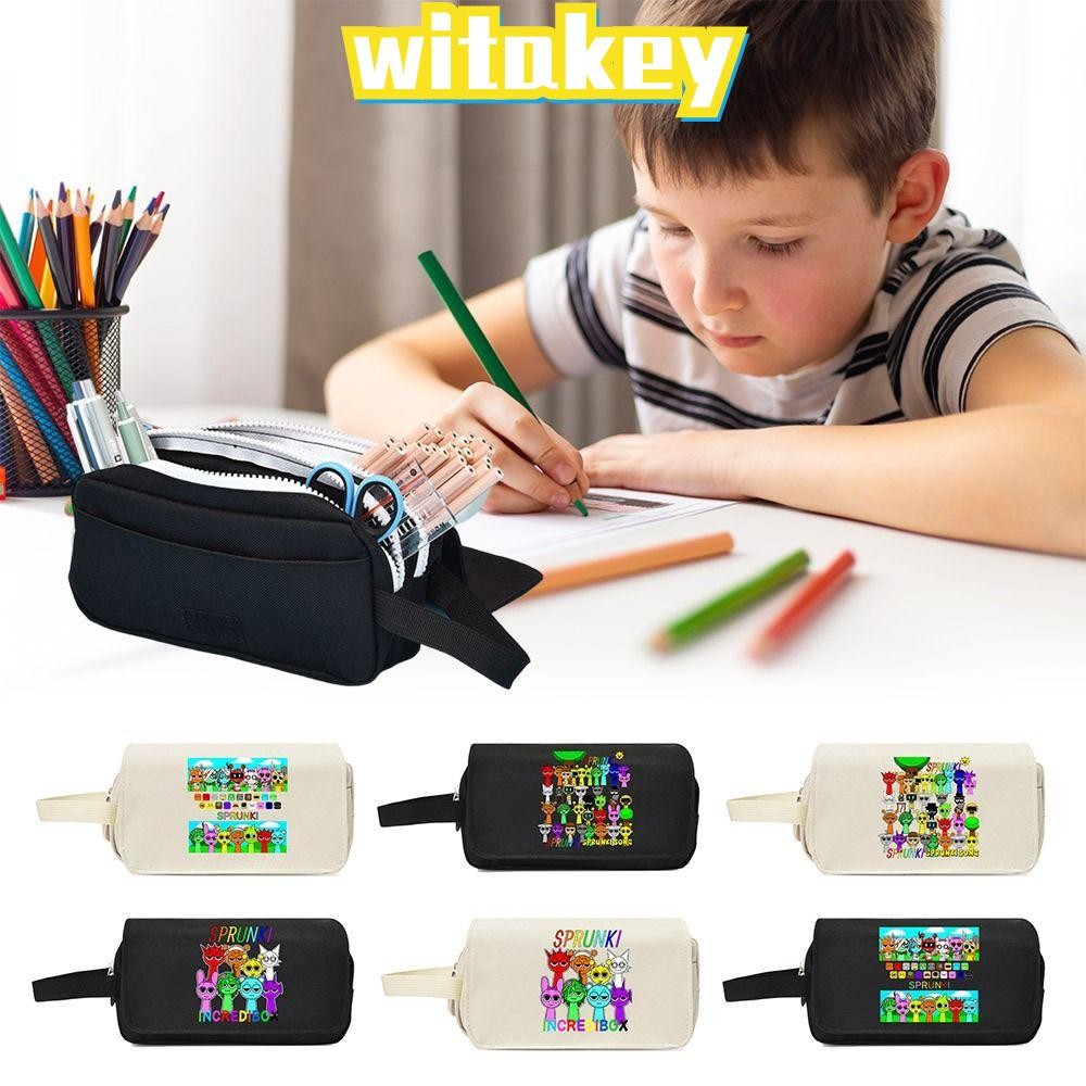 Witakey Sprunki Flip Pencil, การ์ตูนกันน้ํา Rhythm กล่องเกมปากกา, ผ้าใบขนาดใหญ่ความจุ Double ...