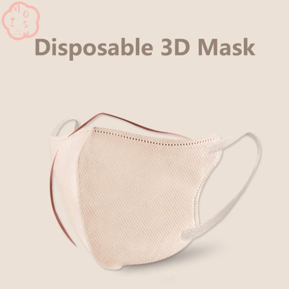 Mioshop 10 ชิ้น Face , 4 ชั้นป้องกันฝุ่นระบายอากาศแบบใช้แล้วทิ้ง, ญี่ปุ่นสีทึบ Anti Drag ...