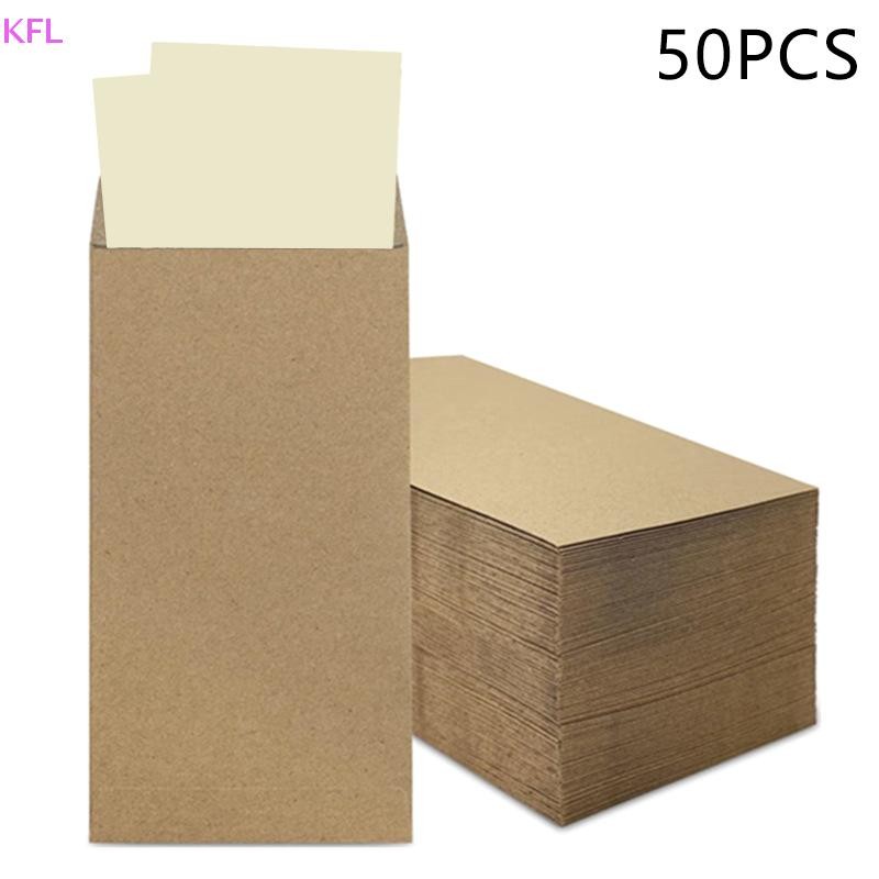 (KFL) 50 ชิ้นซองเงินสดภาชนะเงิน Ultra-Thin DIY เหรียญซองเก็บเงินสดถุง ...