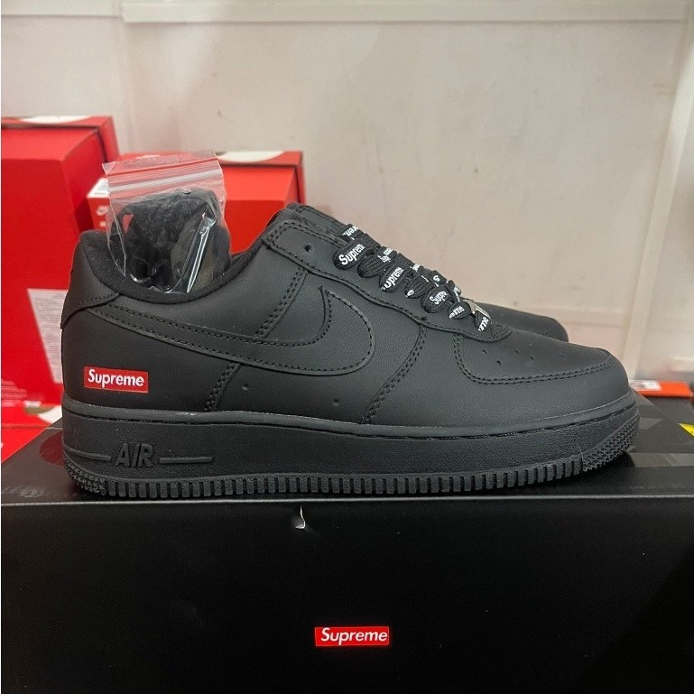 Supreme x Nike Air Force 1 Low cut Street Sports Skate Shoes ผ้าใบลำลอง ...