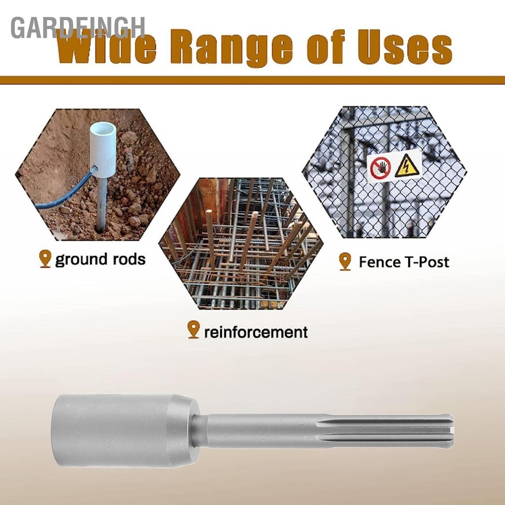 GardeingH T Post Driver 5 Pits Shank เหล็กรั้วโพสต์ Hand Pounder Hammer ...