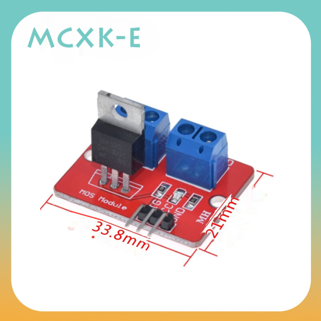 Mcxk-e IRF520 โมดูลปุ่มกดมอสเฟต IRF520 MOS 0-24V สําหรับ Arduino MCU ARM Raspberry pi | Shopee ...