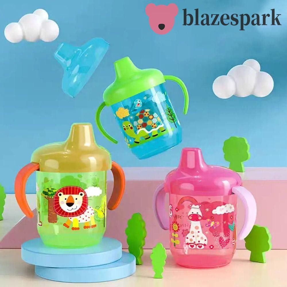 Blazespark Duckbill Cup,น่ารักคู่จับการเรียนรู้ถ้วยดื่ม,ขวดนมพลิกฝาปิดBPAฟรีขวดน้ําเด็กรั่วซึม ...