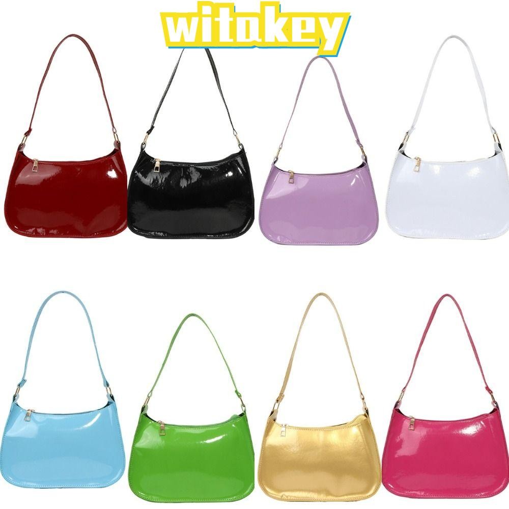 Witakey Hobo Bag, กระเป๋าใต้วงแขนดีไซน์หนัง PU, กระเป๋าสะพายสีทึบความจุขนาดใหญ่ลําลอง | Shopee ...