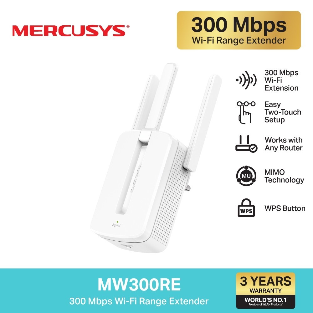 Mercusys MW300RE 300Mbps และ ME30 AC1200 WiFi Range Extender ตัวขยาย ...