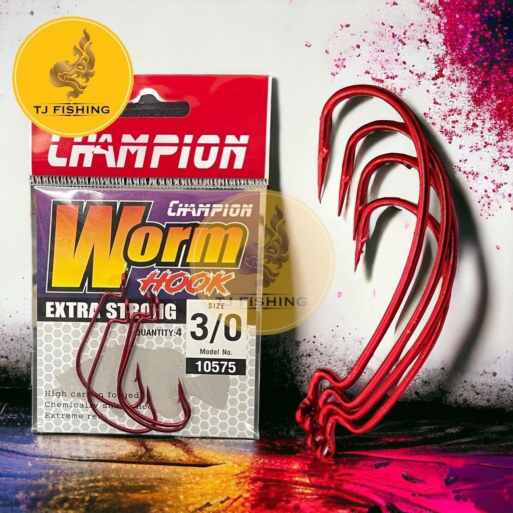 สินค้าแนะนำ เบ็ดหนอน ขายดี เบ็ดเกี่ยวหนอนยาง เบา คม แข็งแรง WORM HOOK ...