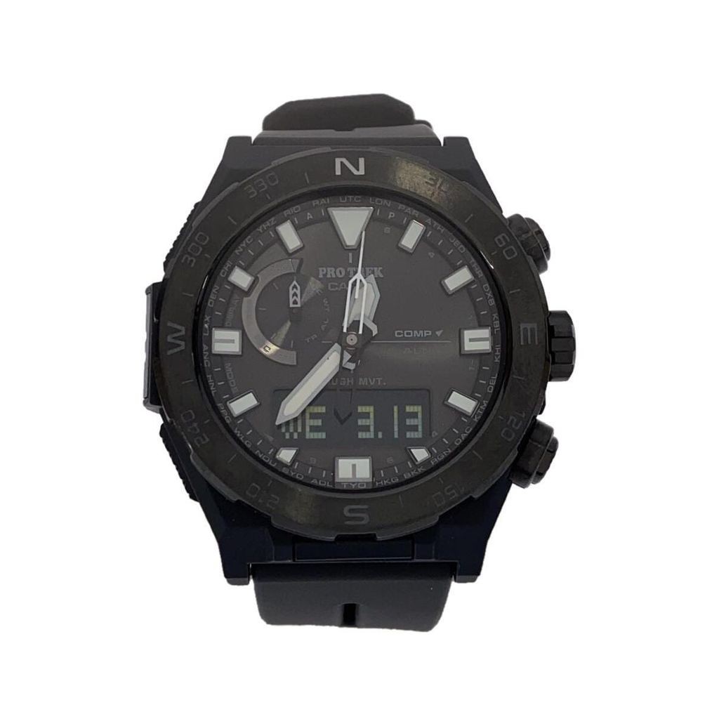CASIO Wrist Watch Pro Trek Black Men's Solar Analog Direct from Japan ...