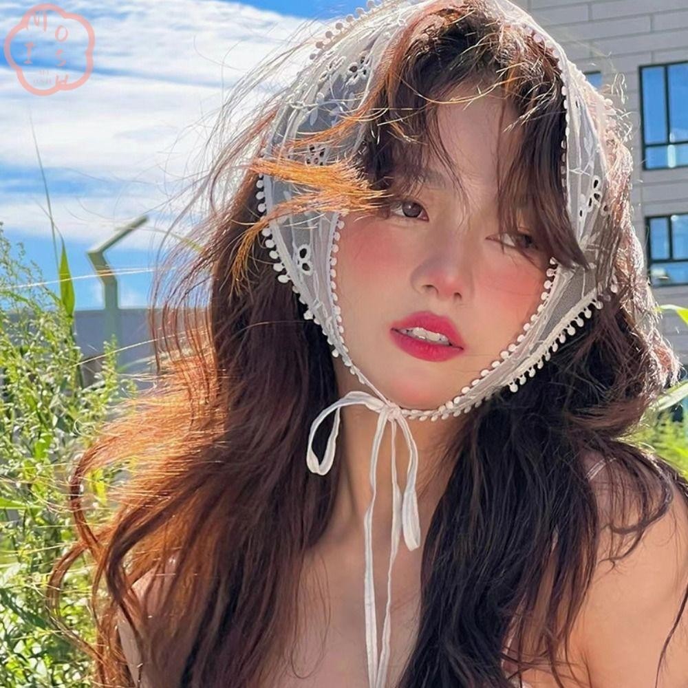 Mioshop ที่คาดผม ผ้าคลุมศีรษะ ดอกไม้สีขาว ลูกไม้ แฟชั่น น่ารัก สําหรับผู้หญิง | Shopee Thailand