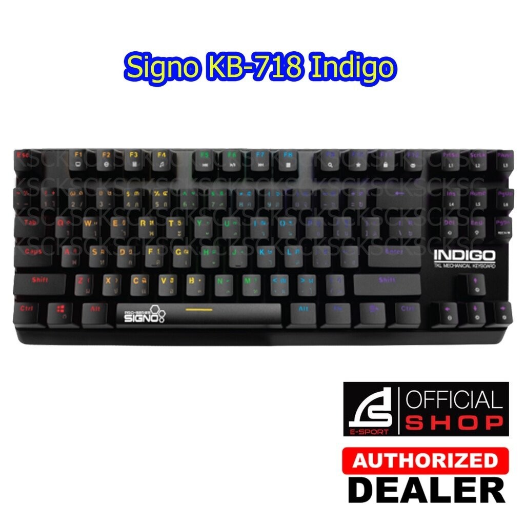 โปร (TH) Signo KB-718 Indigo mini RGB Mechanical TKL Gaming Keyboard ...