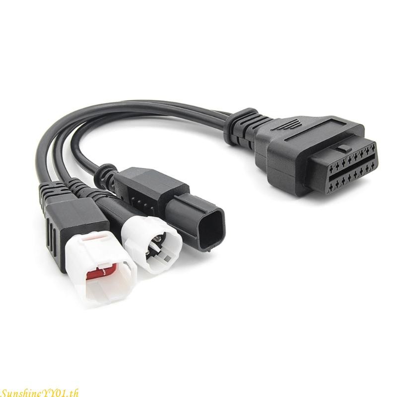 Sun 3 in 1 สายเชื่อมต่อวินิจฉัยรถจักรยานยนต์ 3pin 4pin 6pin OBD2 อะแดป ...