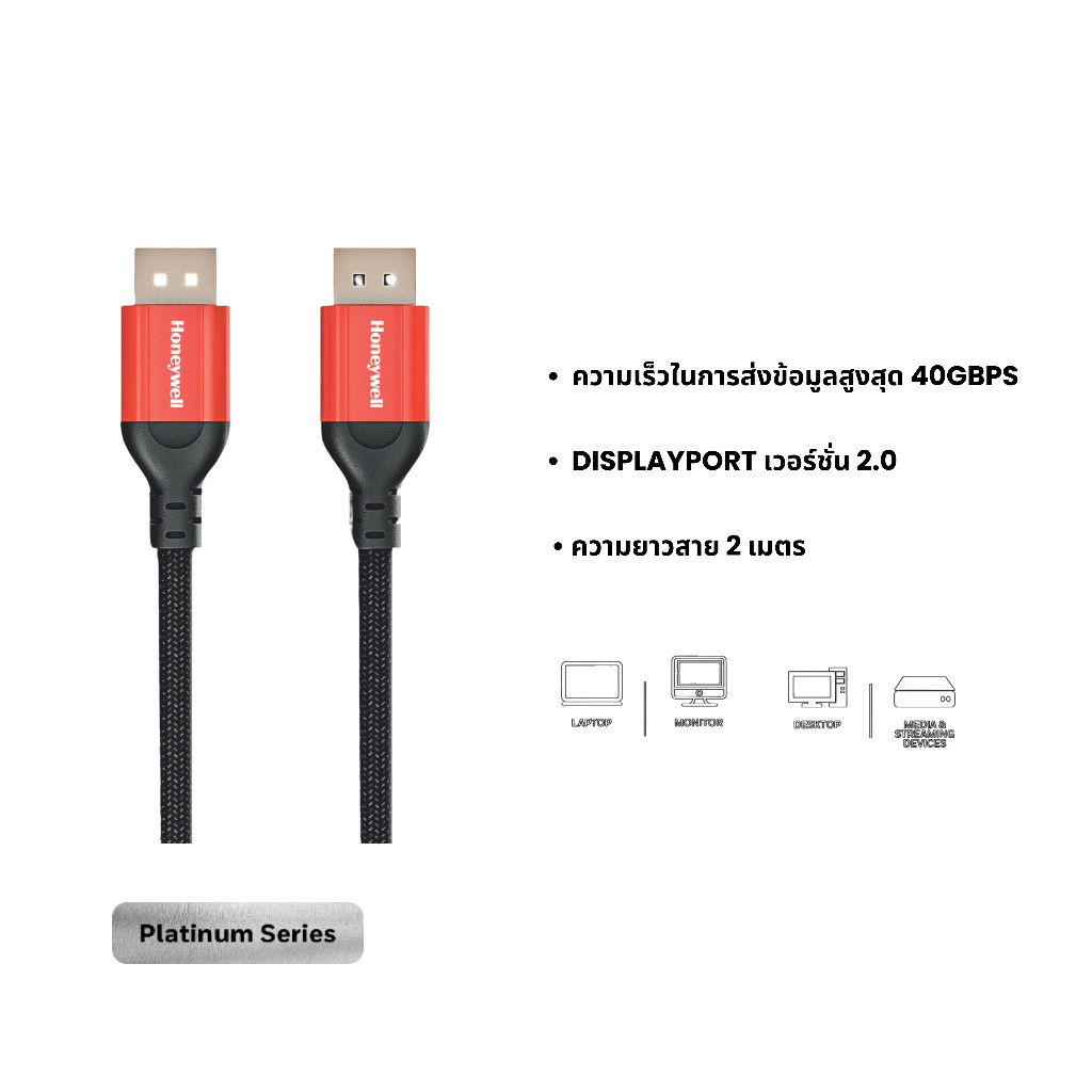 Honeywell สายเคเบิล DisplayPort to DisplayPort เวอร์ชั่น 2.0 | Shopee ...