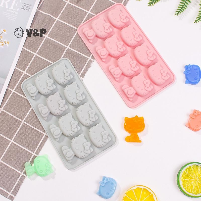 V&p Creative แมวน่ารักซิลิโคนฤดูร้อน Ice Block แม่พิมพ์การ์ตูน DIY ช็อก ...