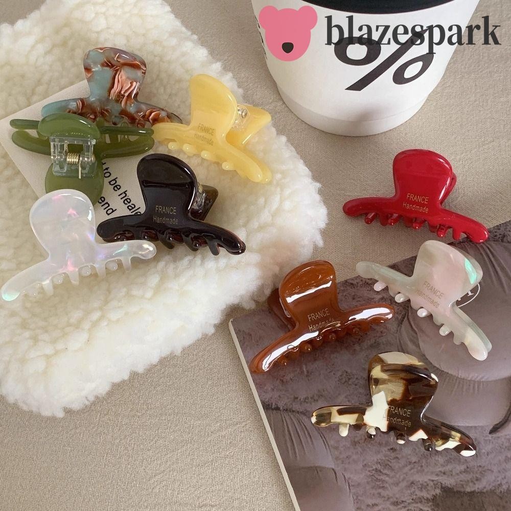 Blazespark กรงเล็บผมกรดอะซิติก, หมวกสไตล์เกาหลีคลิปฉลามขนาดเล็ก, กิ๊บติดผมตลกเครื่องประดับผมมินิ ...