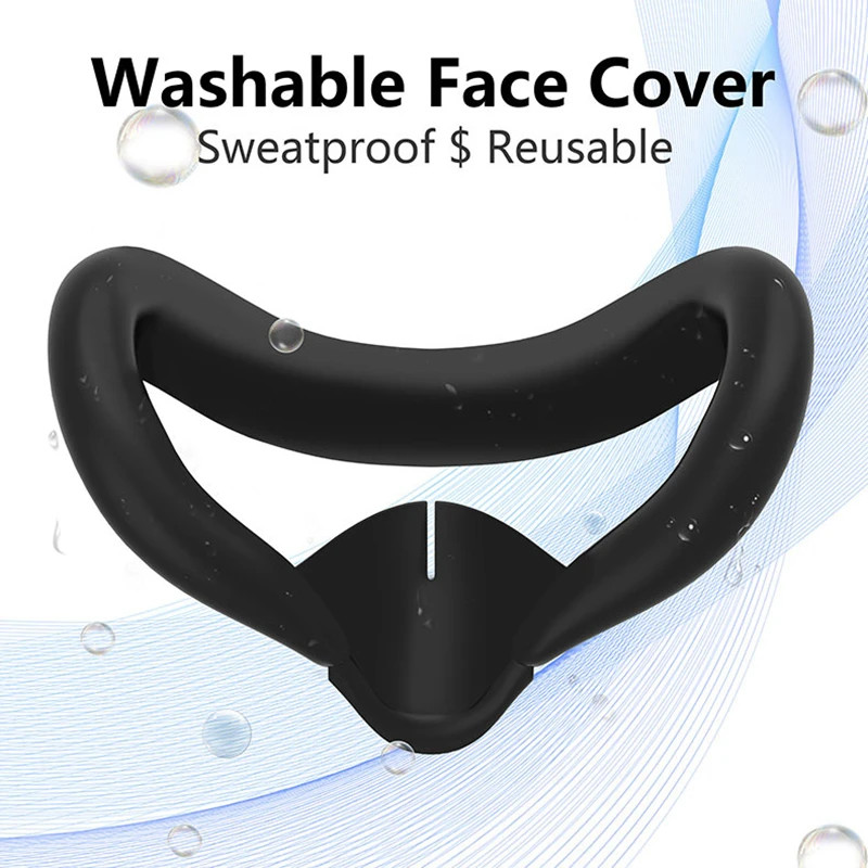 หน้ากากป้องกันเหงื่อสําหรับ Meta Quest 3 กรณีเปลี่ยน Face Pad ซิลิโคน ...