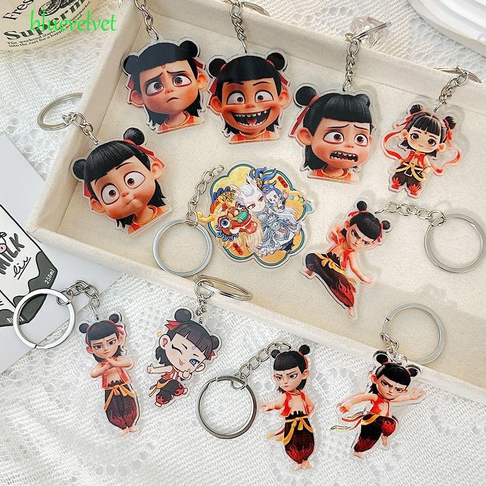 Bluevelvet Nezha 2 ตัวเลขพวงกุญแจ,อะคริลิคภาพยนตร์อะนิเมะ Ne Zha 2 Key ...