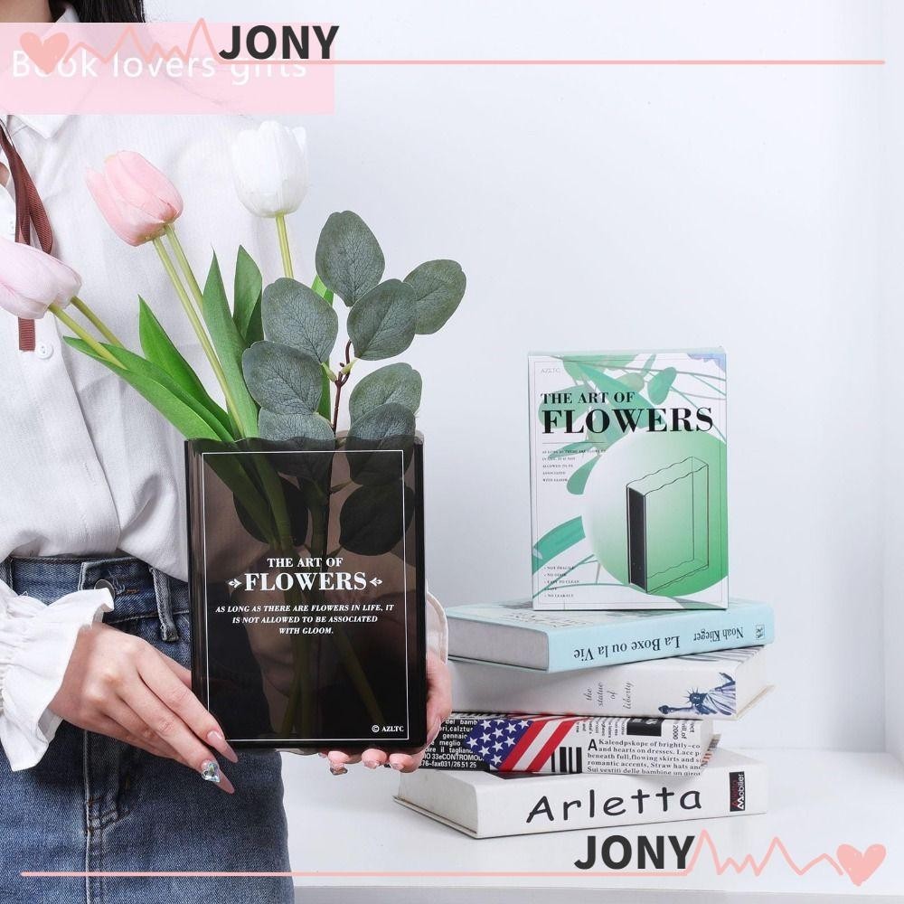 Jy1 แจกันดอกไม้ แจกันหนังสือ อะคริลิค สไตล์นอร์ดิก แจกันทรงหนังสือ แจกันต้นไม้ สร้างสรรค์ ตกแต่ง ...