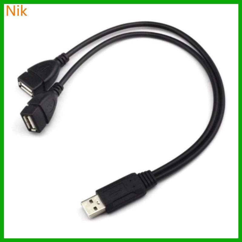 บ.นน.ค.ศ. USB Male to Double USB Female Adapter Cord Wire Y Splitter ...