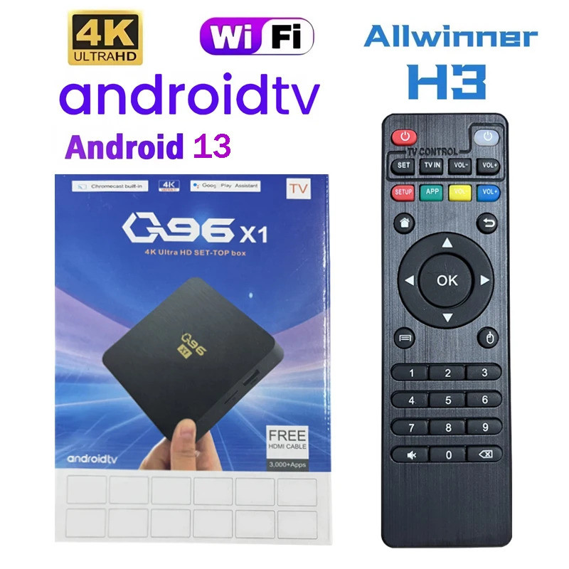 กล่องสมาร์ททีวี Q96 X1 X5 X3 Android 13 Allwinner H3 Quad Core WIFI 4K Set Top Box เครื่องเล่น ...