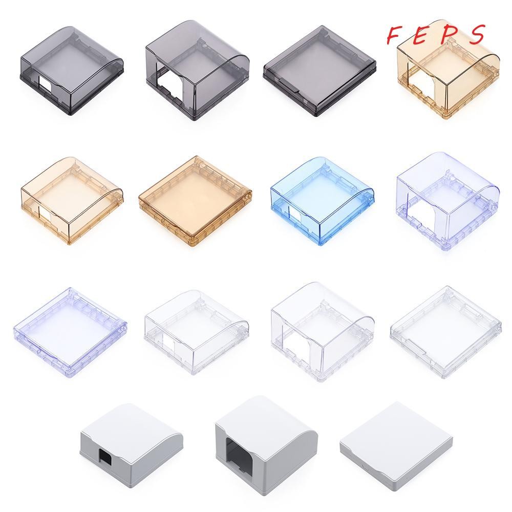 Feps 1 ชิ้นซ็อกเก็ตผนังกล่องกันน้ําห้องน้ํา Splash-Proof กล่อง Self-Adhesive ปลั๊กไฟฟ้าฝาครอบ ...